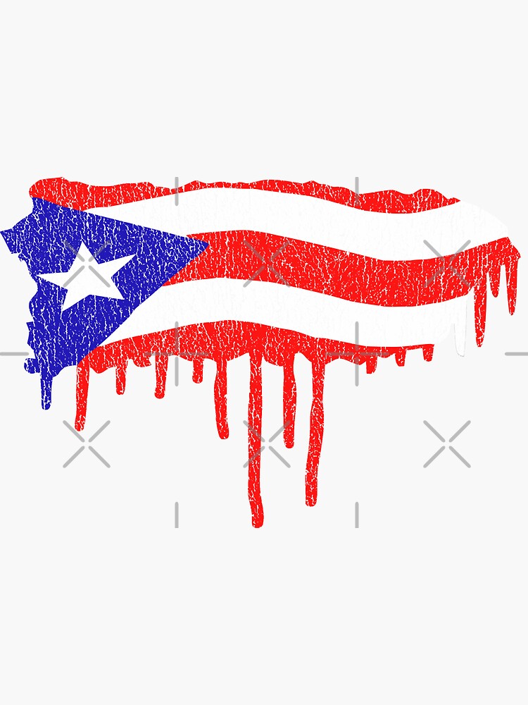 "Puerto Rico Paint Drip " Sticker by CreativoDesign | Redbubble