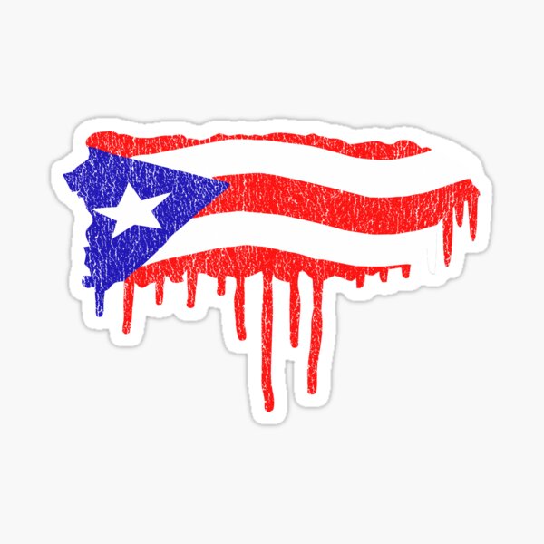 "Puerto Rico Paint Drip " Sticker by CreativoDesign | Redbubble