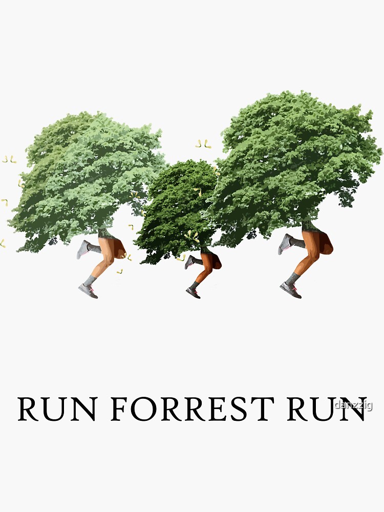 "RUN FORREST RUN!" Sticker by danzzig | Redbubble