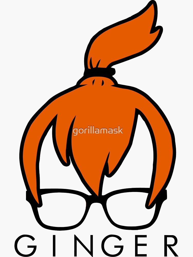 "GINGER" Sticker for Sale by gorillamask | Redbubble