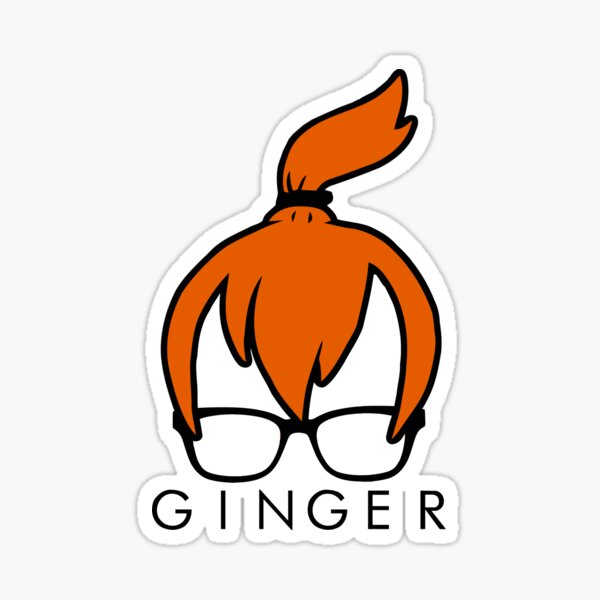 "GINGER" Sticker for Sale by gorillamask | Redbubble