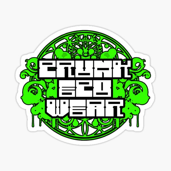 "Crunk Eco Wear Official Merch no text" Sticker by VII23 | Redbubble