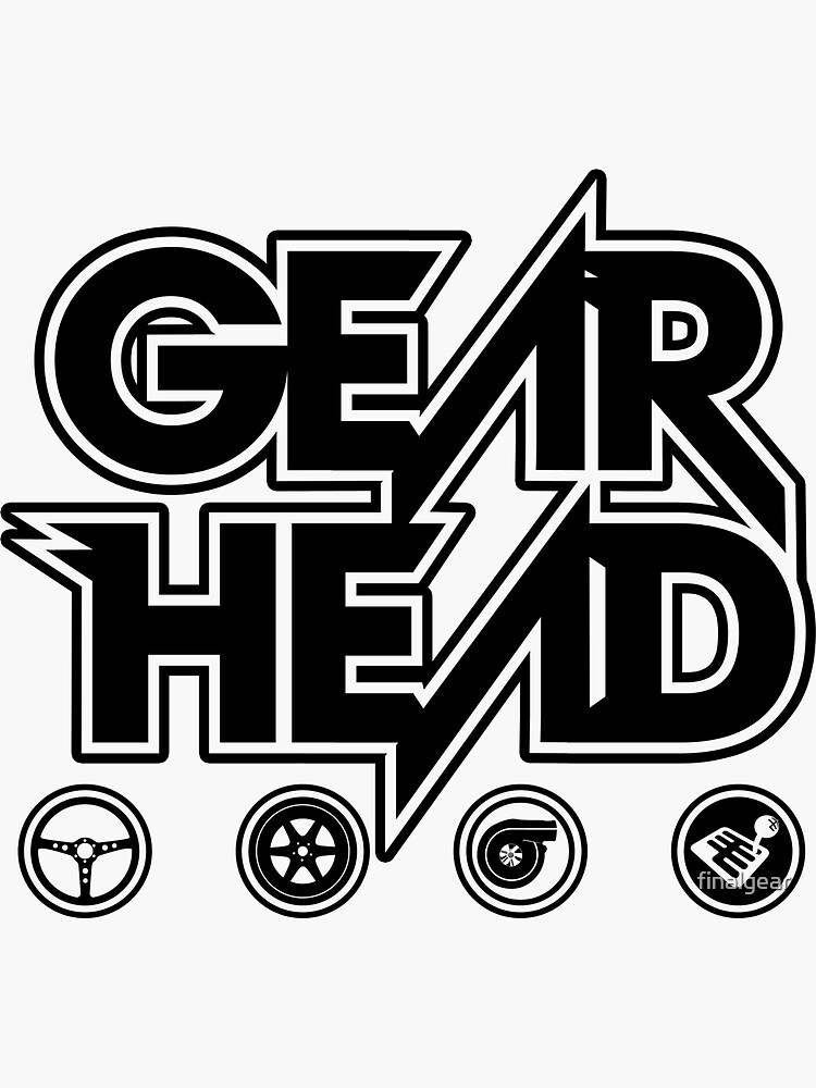 "Gear Head" Sticker for Sale by finalgear | Redbubble