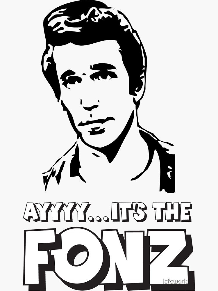 "The Fonz - AAAYYYY - Happy Days" Sticker for Sale by lcfcworld | Redbubble