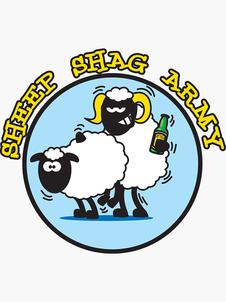 "Sheep Shag Army" Sticker for Sale by Fulep | Redbubble