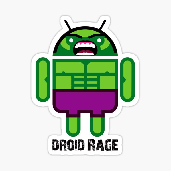"Droid Rage BugDroid" Sticker for Sale by dbenton25 | Redbubble