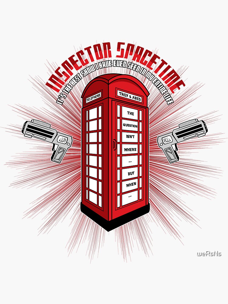 "Inspector Spacetime" Sticker for Sale by weRsNs | Redbubble