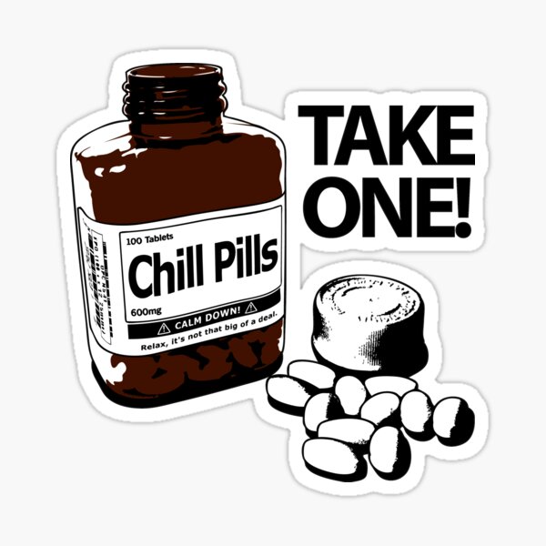 "Chill Pills" Sticker for Sale by anfa | Redbubble