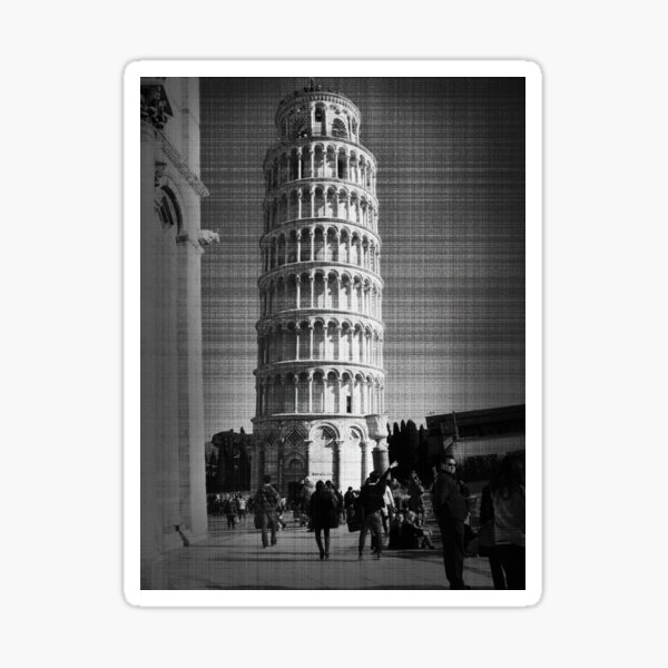 The Leaning Tower Of Pisa Sticker By Sunilbhar Redbubble