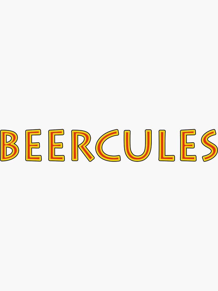 "Beercules" Sticker for Sale by mr-tee | Redbubble