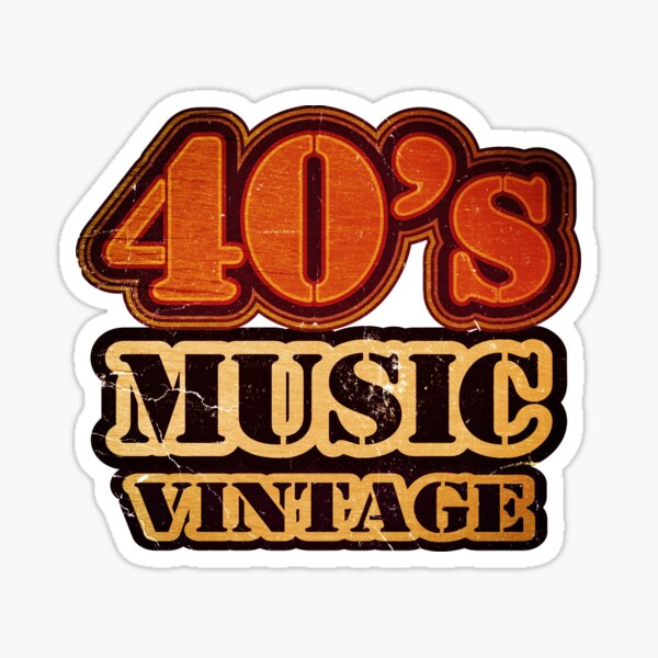 "40's Music Vintage T-Shirt" Sticker for Sale by enhan | Redbubble