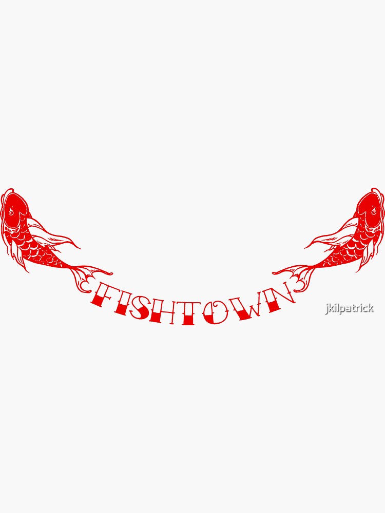 "Fishtown Tattoo Red" Sticker for Sale by jkilpatrick | Redbubble