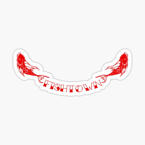 "Fishtown Tattoo Red" Sticker for Sale by jkilpatrick | Redbubble