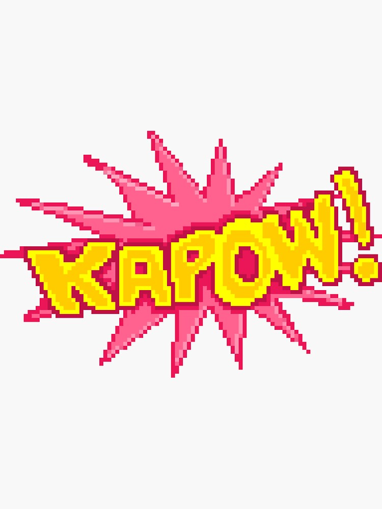 "#PIXEL KAPOW!" Sticker for Sale by designatius | Redbubble