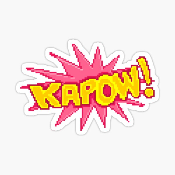 "#PIXEL KAPOW!" Sticker for Sale by designatius | Redbubble