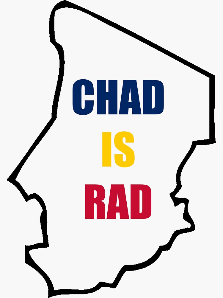 "Chad Is Rad - Flag Colours" Sticker for Sale by CLeyden | Redbubble