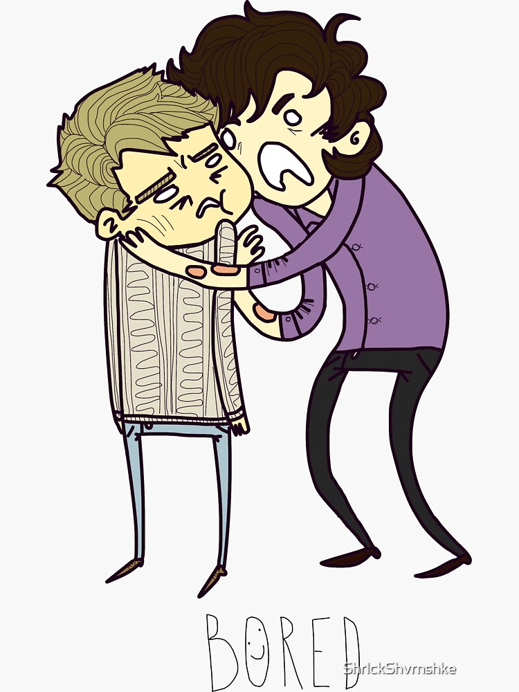 "BORED" Sticker for Sale by ShrlckShvrnshke | Redbubble