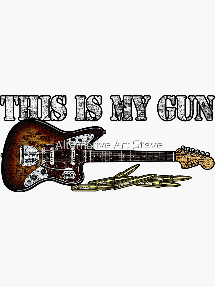 "This Is My Gun" Sticker for Sale by thebeatter | Redbubble