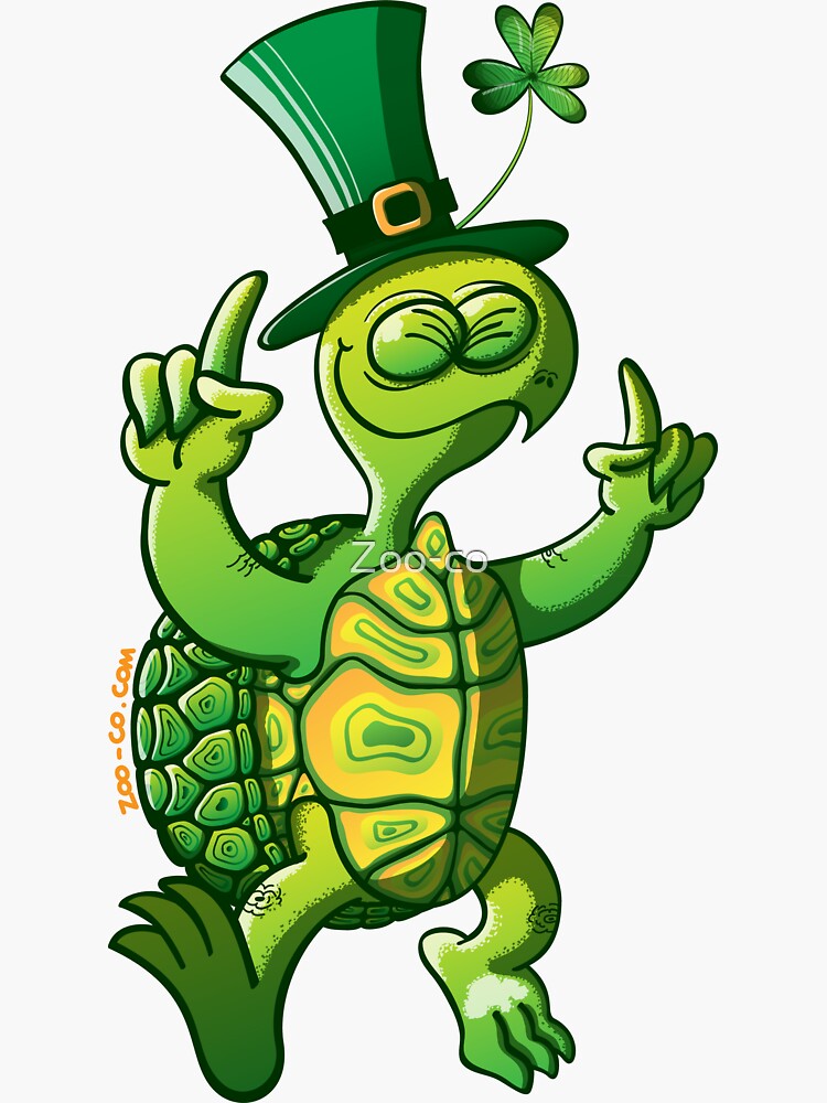 "Saint Patrick's Day Turtle" Sticker for Sale by Zoo-co | Redbubble