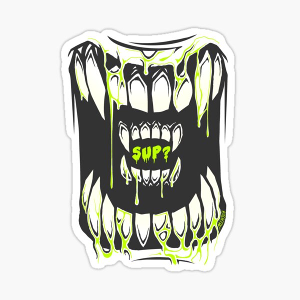 "SUP?" Sticker for Sale by Mirth | Redbubble