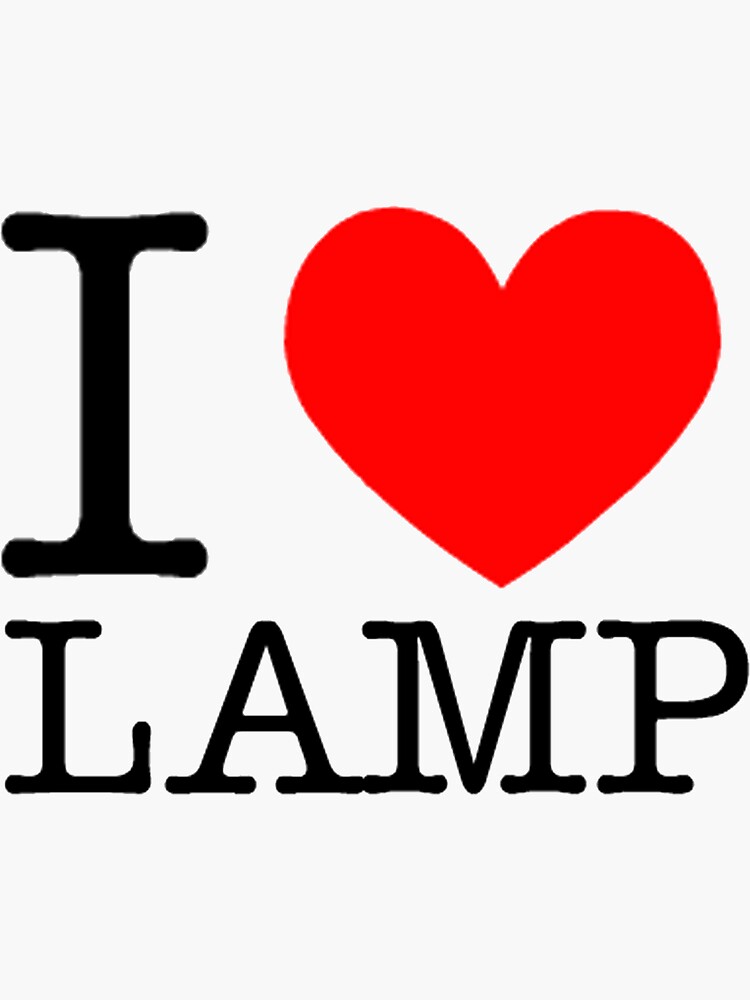 "I love lamp" Sticker for Sale by alwatkins1 | Redbubble
