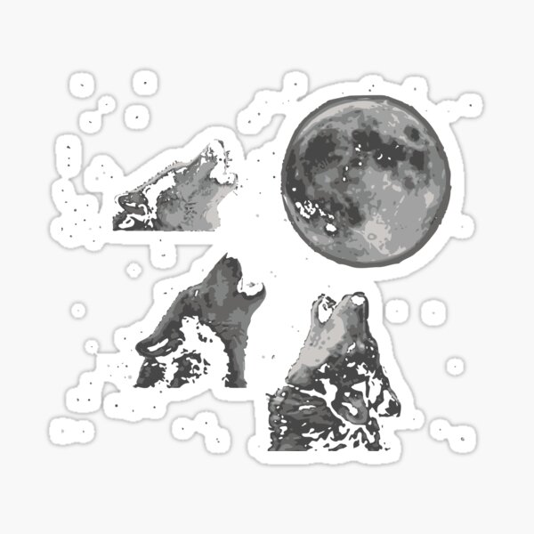 "Three wolf one moon" Sticker for Sale by 305movingart | Redbubble