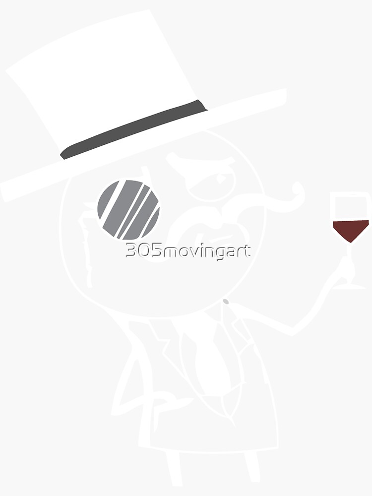 Pegatina «Monóculo meme para camisas oscuras» de 305movingart | Redbubble