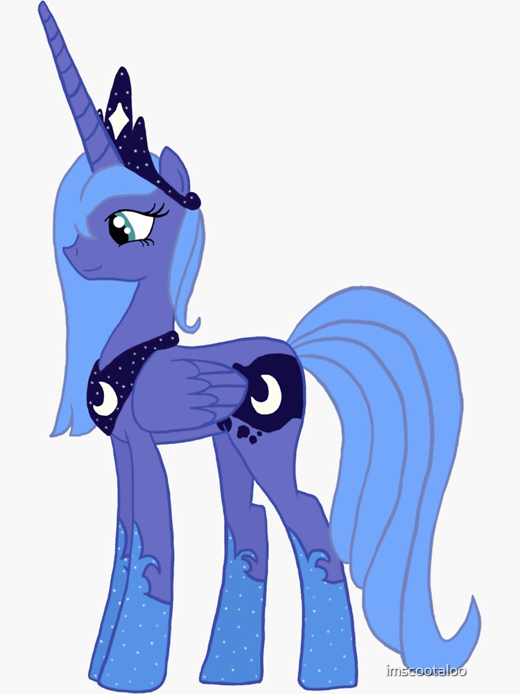 "Princess Luna" Sticker for Sale by imscootaloo | Redbubble