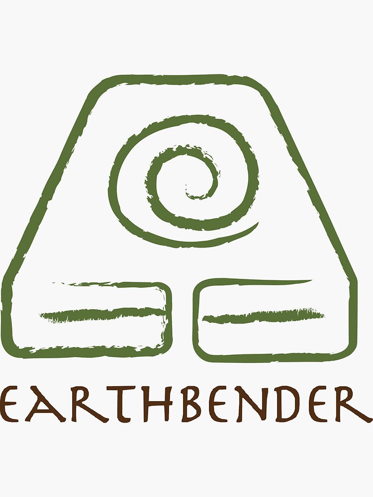 "Earthbender" Sticker by jeweldesigns | Redbubble