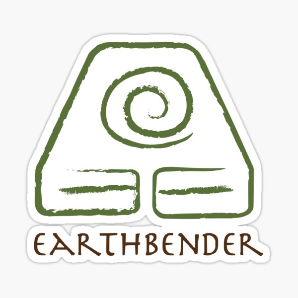 "Earthbender" Sticker by jeweldesigns | Redbubble