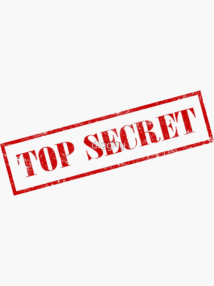 "Top Secret" Sticker for Sale by diggity | Redbubble
