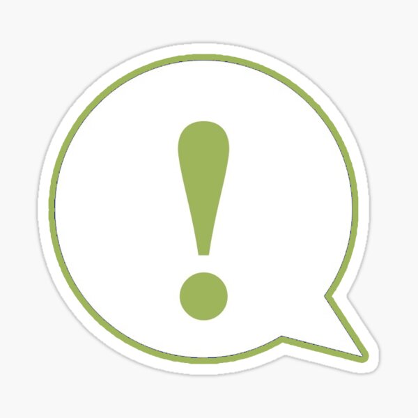 "Exclamation Point" Sticker for Sale by bywall | Redbubble