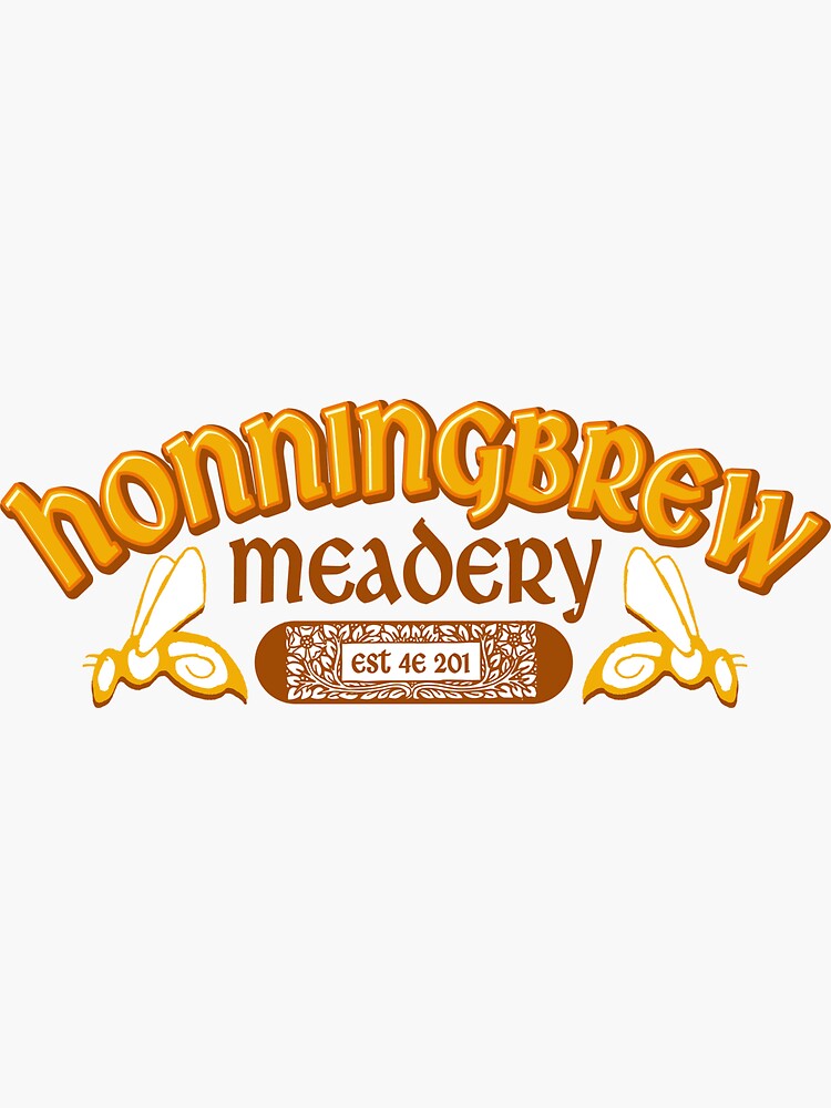 "Honningbrew Meadery" Sticker for Sale by jeweldesigns | Redbubble