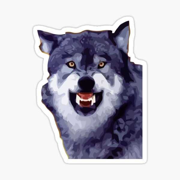 "wolf meme" Sticker by 305movingart | Redbubble