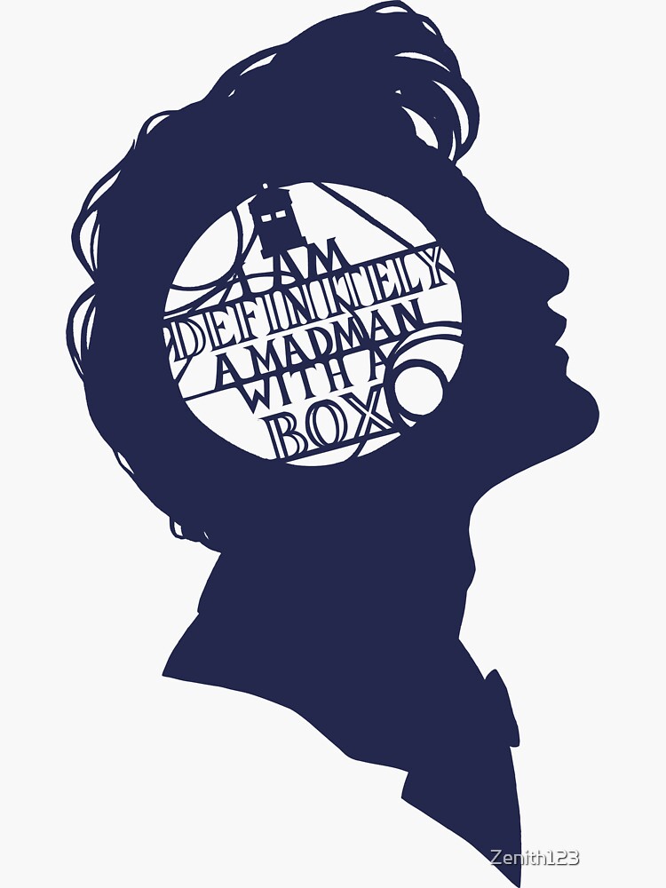 "Madman With a Box" Sticker for Sale by Zenith123 | Redbubble