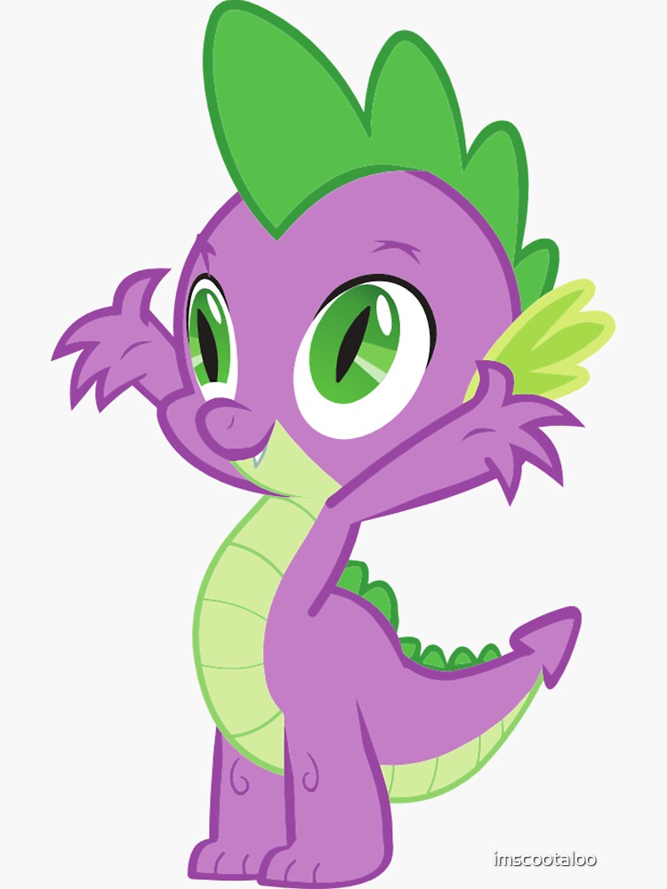 "Happy Spike" Sticker for Sale by imscootaloo | Redbubble