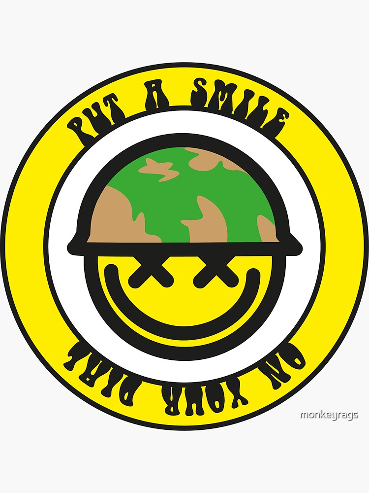 "Put a smile on your dial" Sticker for Sale by monkeyrags | Redbubble