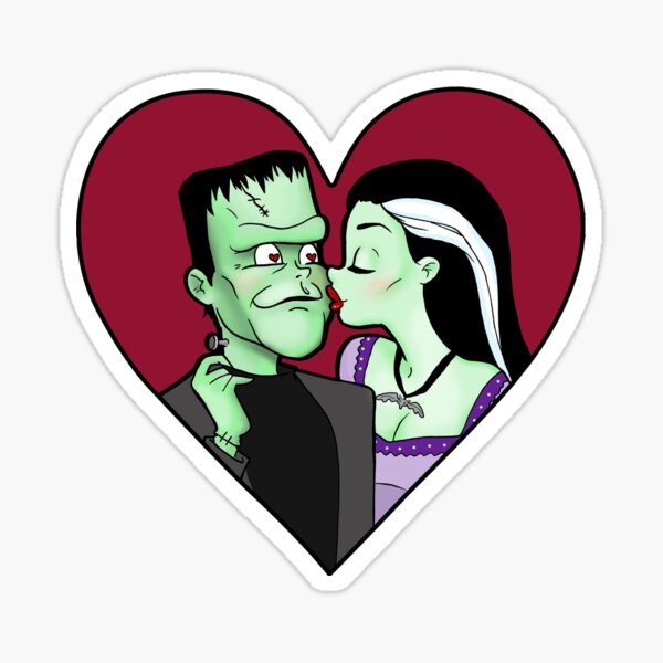 "Lily & Herman Munster" Sticker for Sale by BeccaW | Redbubble