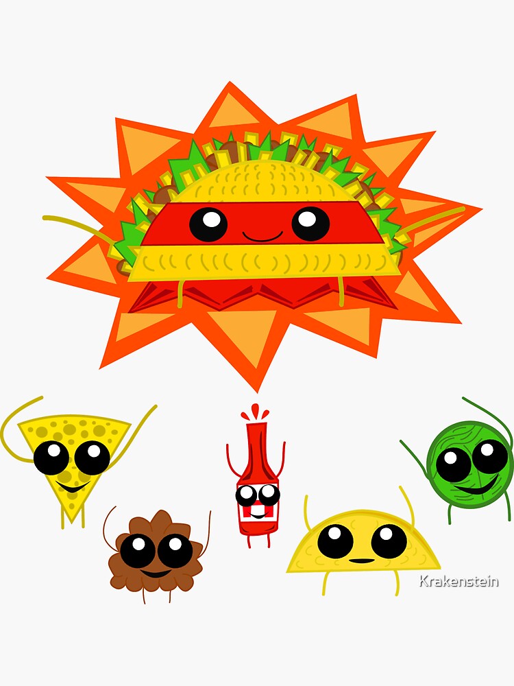 "Captain TACO!!!!" Sticker for Sale by Krakenstein | Redbubble