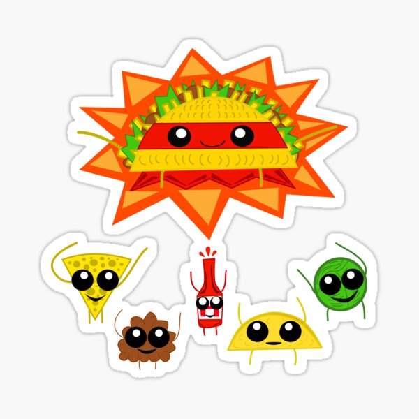 "Captain TACO!!!!" Sticker for Sale by Krakenstein | Redbubble
