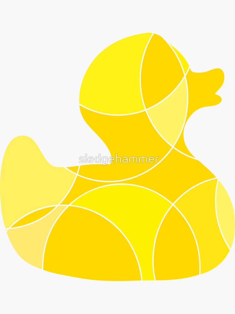 "Yellow Duck" Sticker for Sale by sledgehammer | Redbubble
