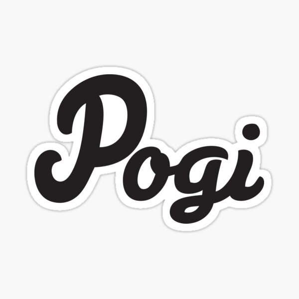 "Black Pogi" Sticker for Sale by rrryan | Redbubble
