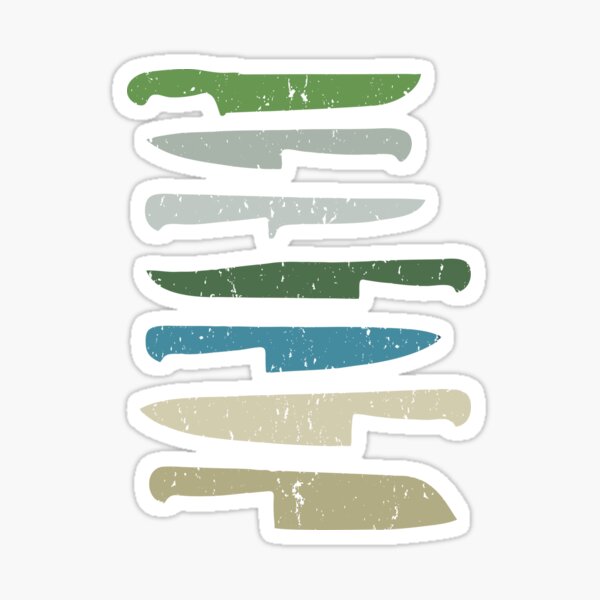 "Chef's knives" Sticker for Sale by sledgehammer | Redbubble
