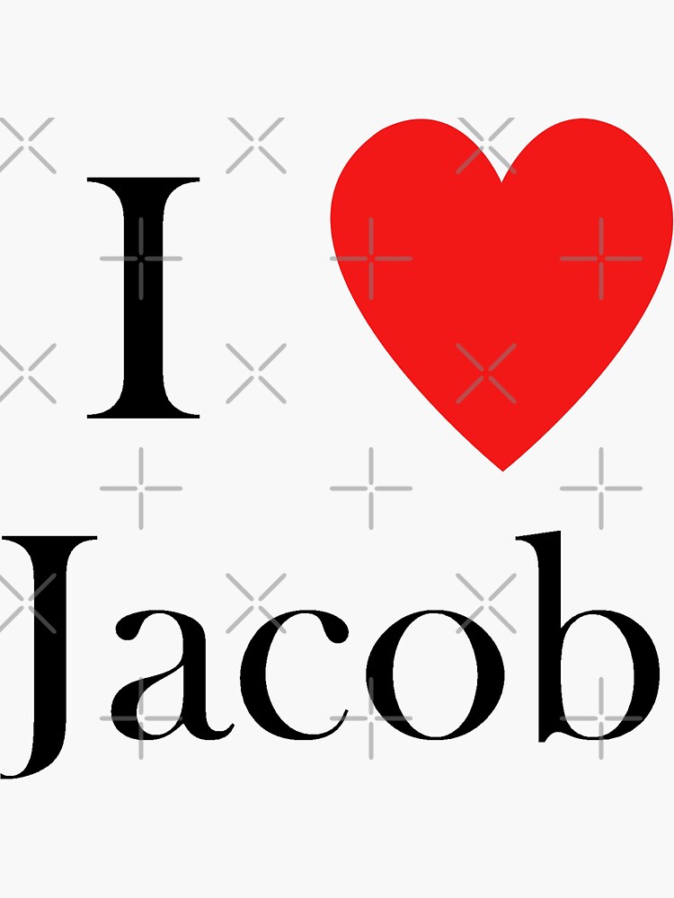 "i love jacob heart " Sticker for Sale by tiaknight | Redbubble