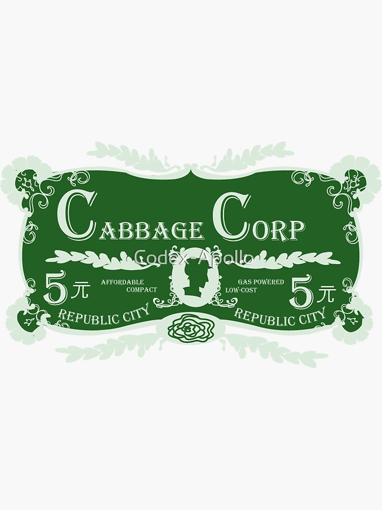"Cabbage Corp" Sticker by Codex-Apollo | Redbubble