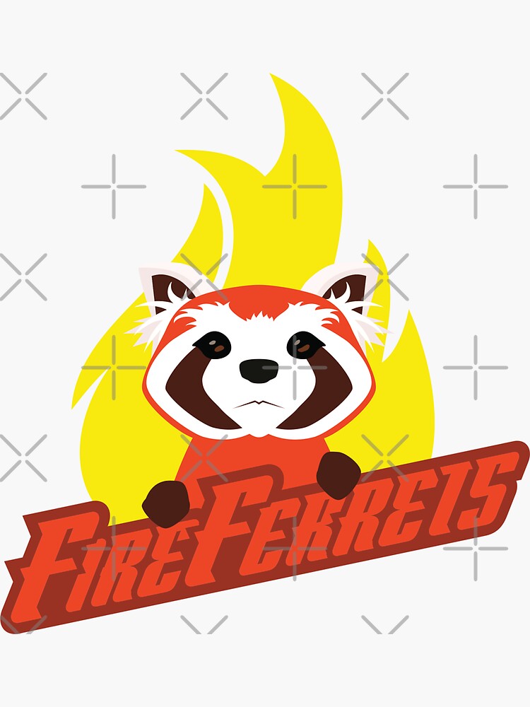 "Fire Ferrets" Sticker by jdotrdot712 | Redbubble