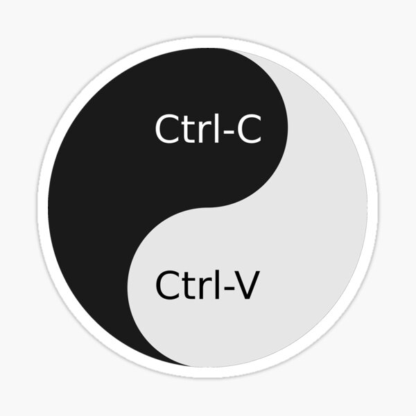 "Ctrl C Ctrl V" Sticker for Sale by ChipMcFarlane | Redbubble