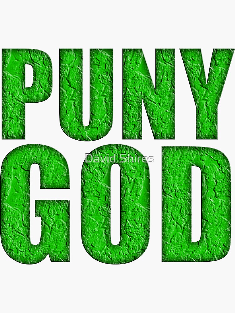 "PUNY GOD" Sticker for Sale by Daratgh | Redbubble
