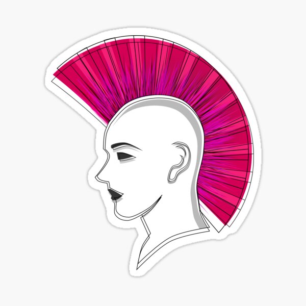 "Mohawk Girl by Chillee Wilson" Sticker for Sale by ChilleeWilson ...