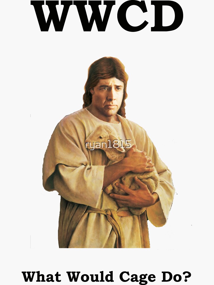 "WWCD - What Would Cage Do?" Sticker by ryan1815 | Redbubble
